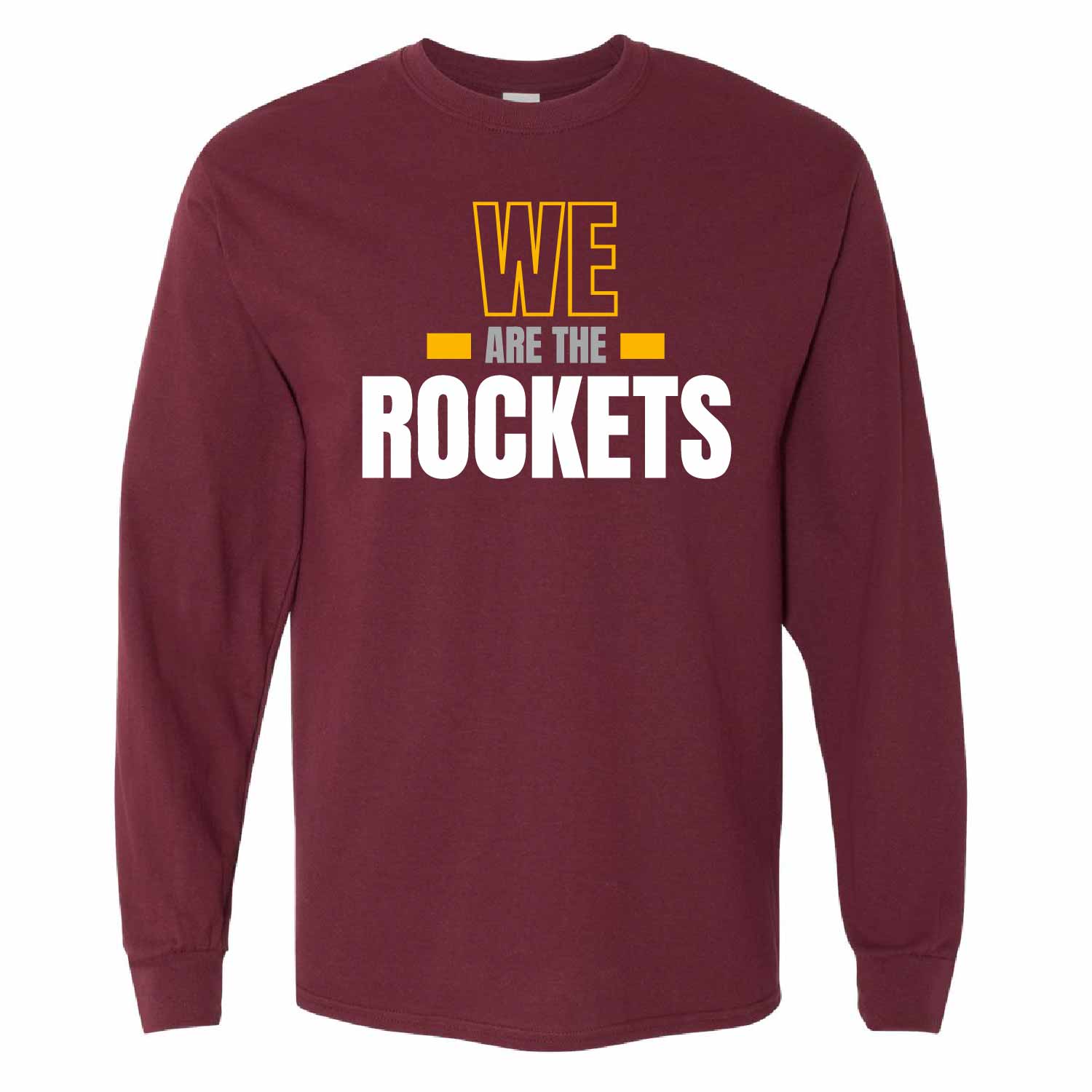 Accel We Are The Rockets Long Sleeve T-Shirt - Maroon – Accel Academy ...